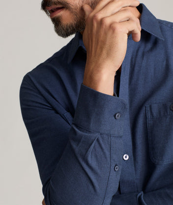Flannel Hemsworth Shirt Blue | UNTUCKit UK